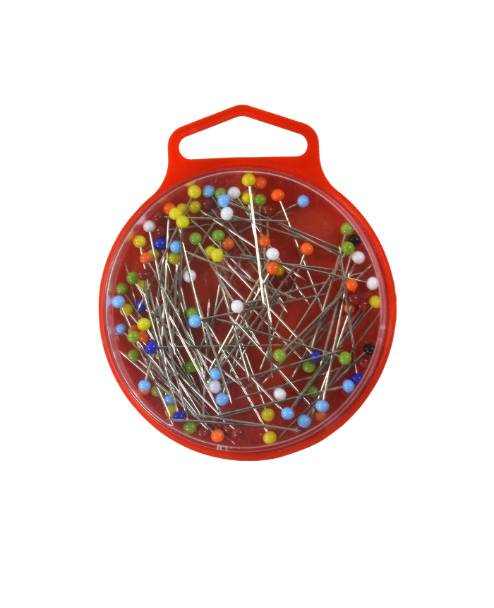 Glass Head Patchwork Pin